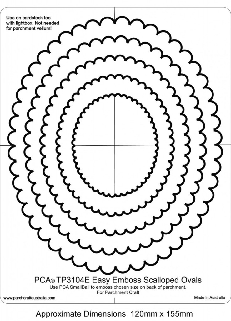 TP3104E EMBOSSING Easy Oval Scallop Frames - Parchment Worldwide
