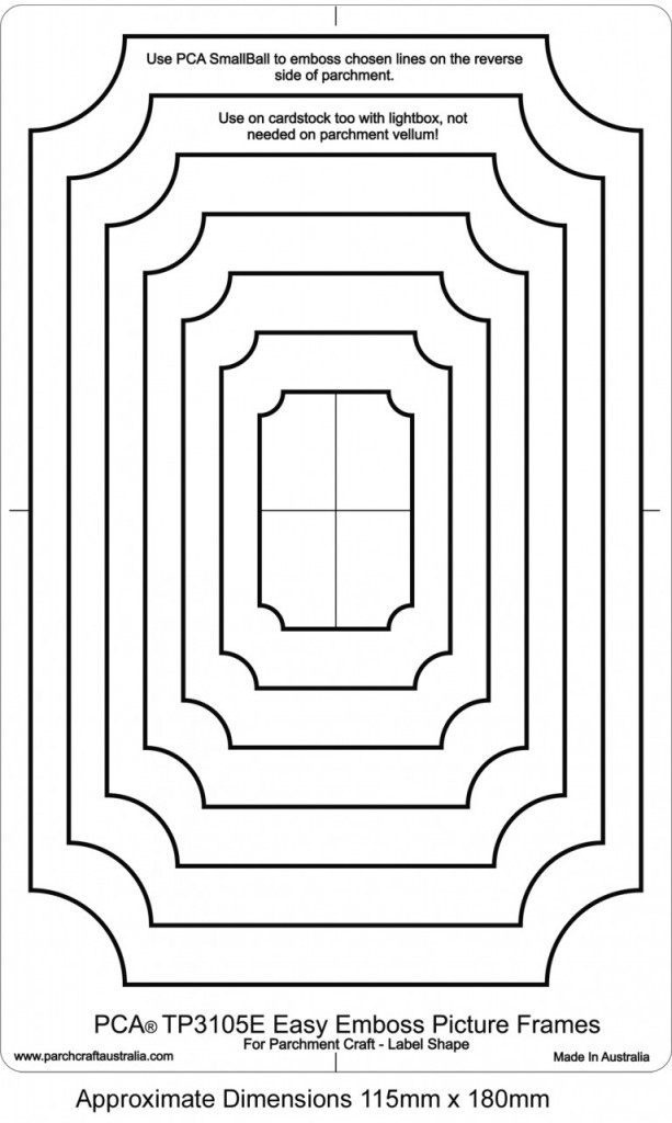 TP3105E EMBOSSING Easy Rectangle Picture Frames - Parchment Worldwide