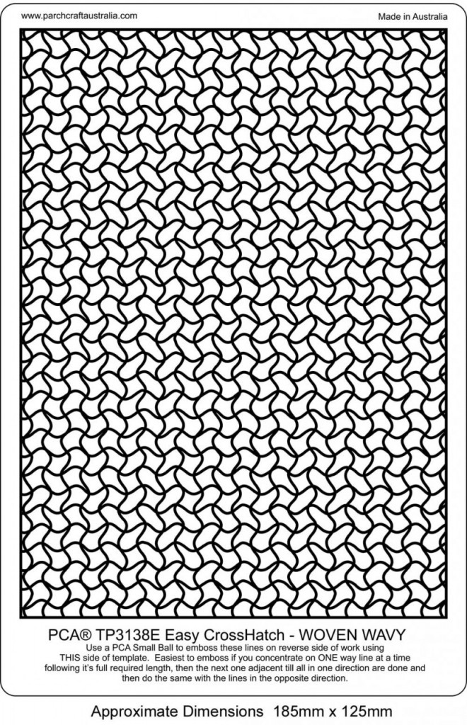 TP3138E EMBOSSING Easy CrossHatch Wavy - Parchment Worldwide
