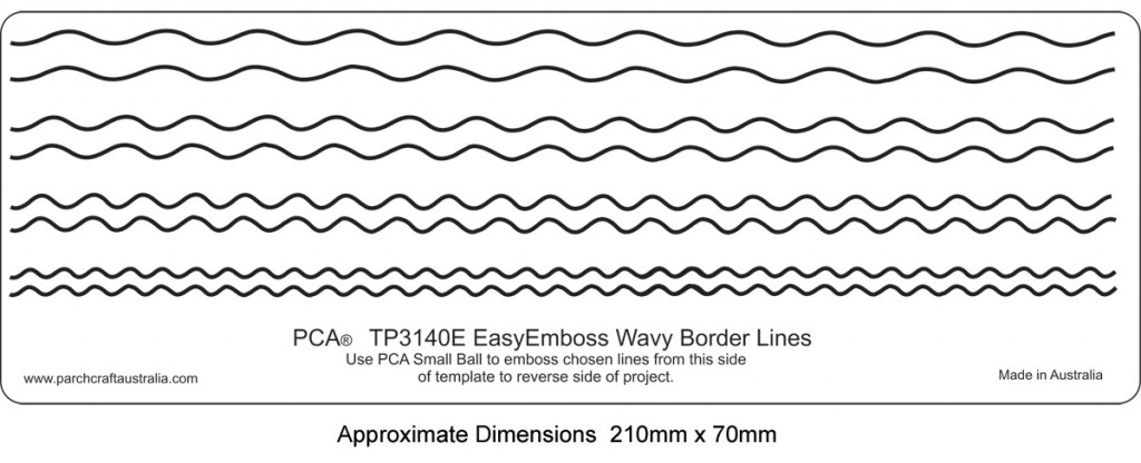 TP3140E EMBOSSING Easy Emboss Wavy Border Lines - Parchment Worldwide