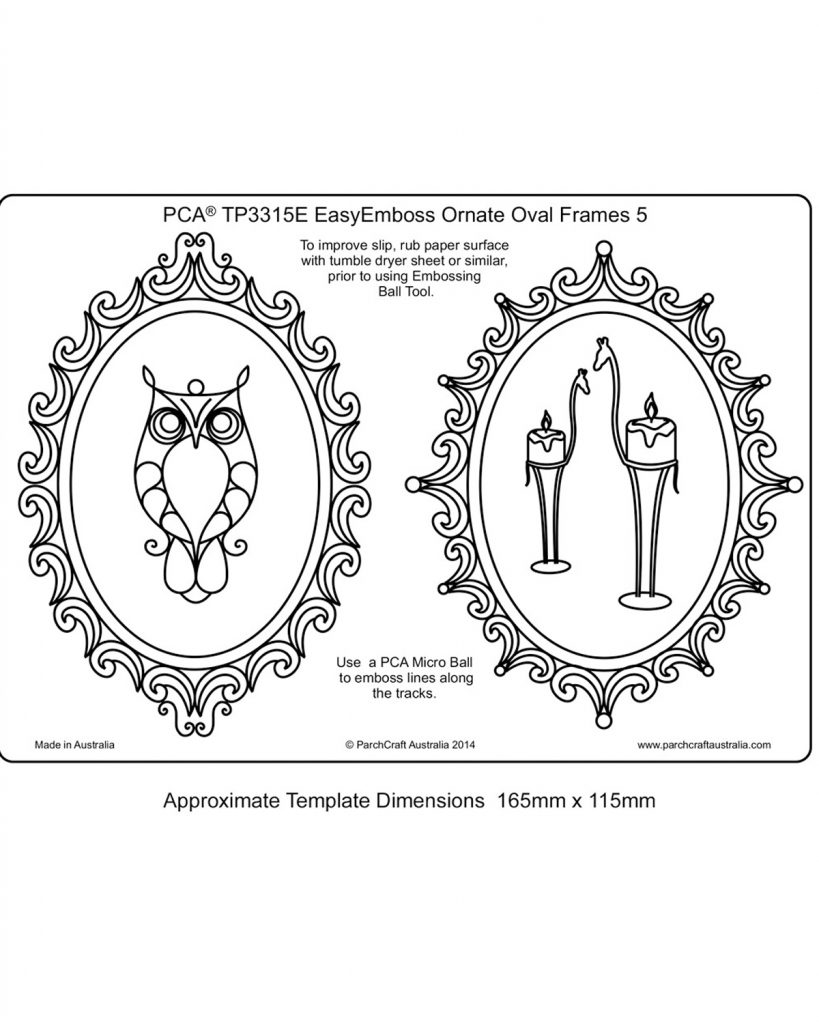 TP3315E Easy Emboss Ornate Oval Frames - 5 - Parchment Worldwide