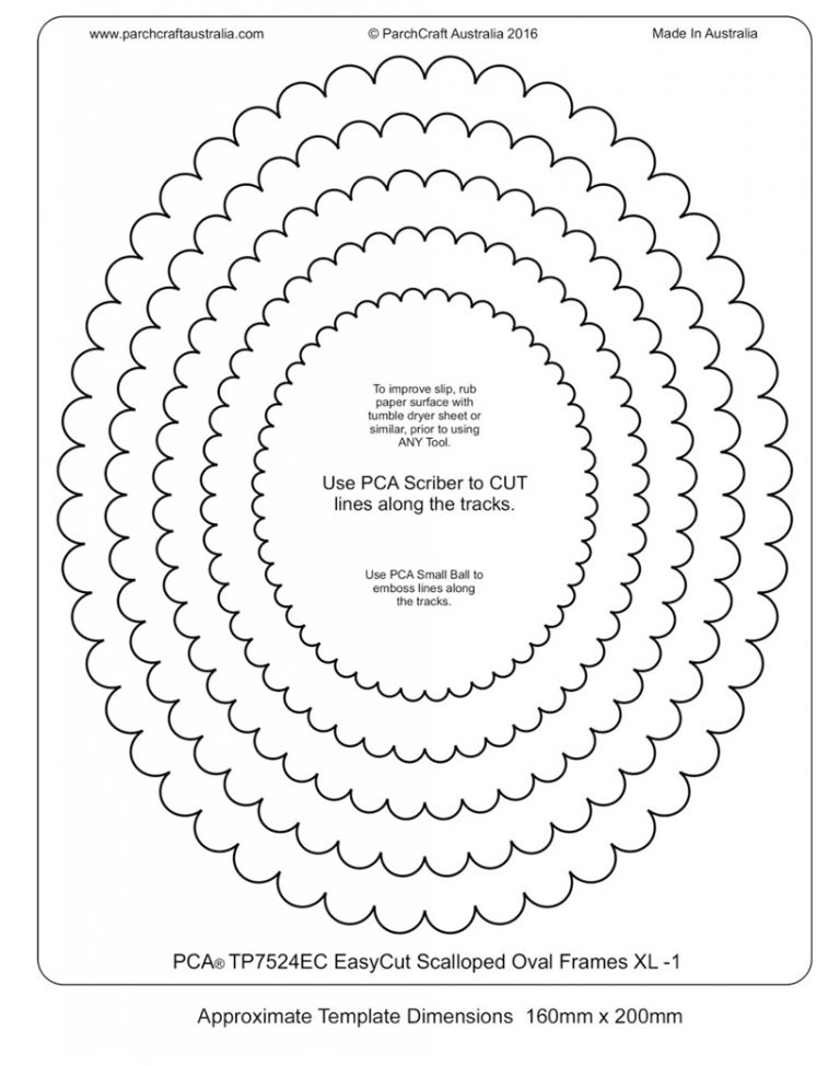 TP7524EC EasyCut Scalloped Oval Frame 1 - XL - Parchment Worldwide