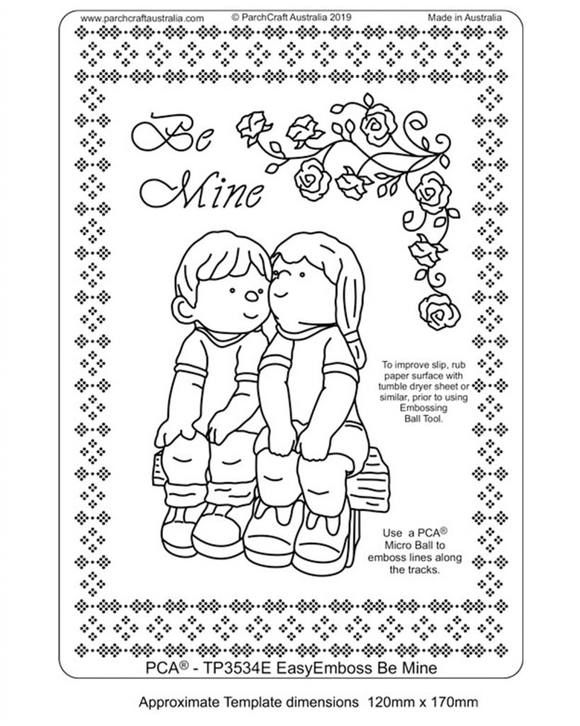 TP3534E EasyEmboss Be Mine - Parchment Worldwide